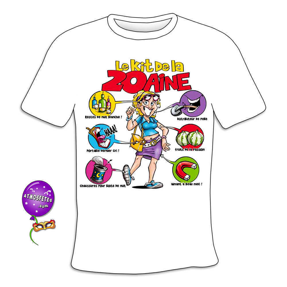 Tee-shirt humour femme kit de la vingtaine - Atmosfêtes
